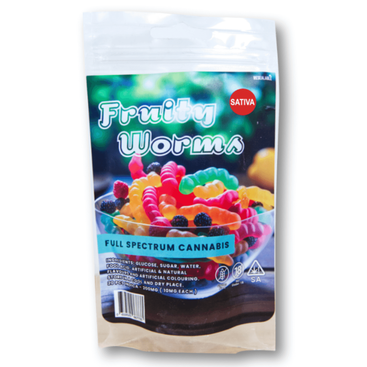 10mg Fruit Worms Sativa 20's - Seknd Nature